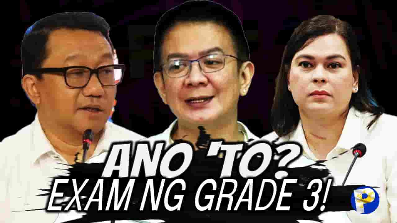 "Ano 'to? Exam ng Grade 3!" Sinagot ni Escudero si Joel Chua